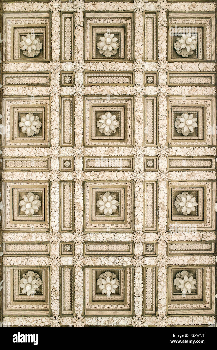 Ceiling of the portico at Fitzwilliam museum, the university of ...