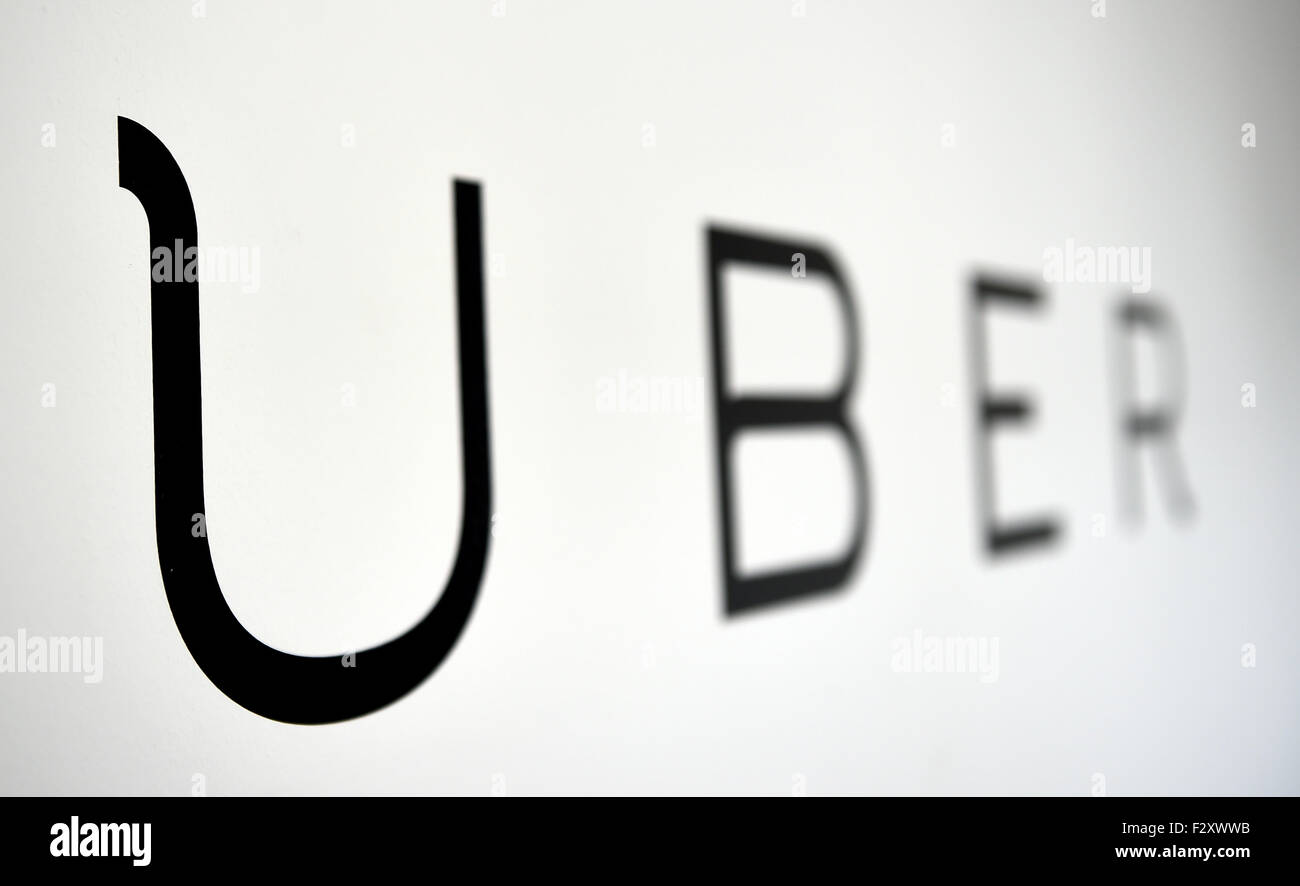 Berlin, Germany. 25th Sep, 2015. The Uber company logo pictured in ...