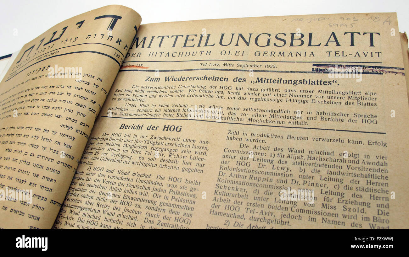 The front page of an edition published in September 1933 of the ...