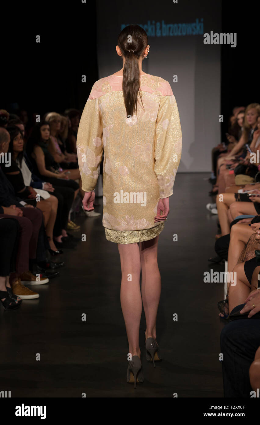New York, NY - September 8, 2015: Model walks runway for Polish ...