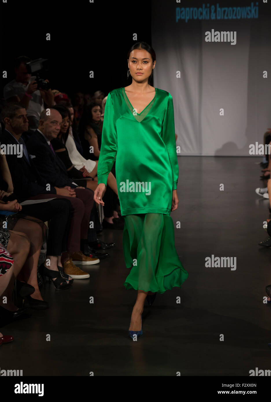 New York, NY - September 8, 2015: Model walks runway for Polish ...