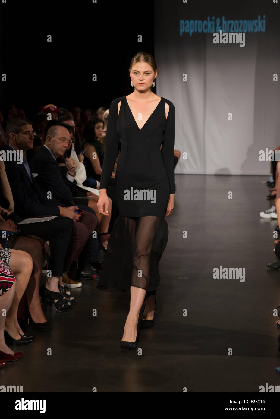 New York, NY - September 8, 2015: Model walks runway for Polish ...