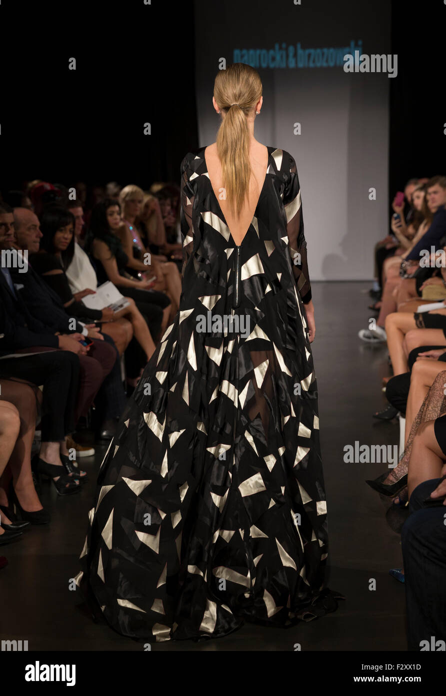 New York, NY - September 8, 2015: Model walks runway for Polish ...