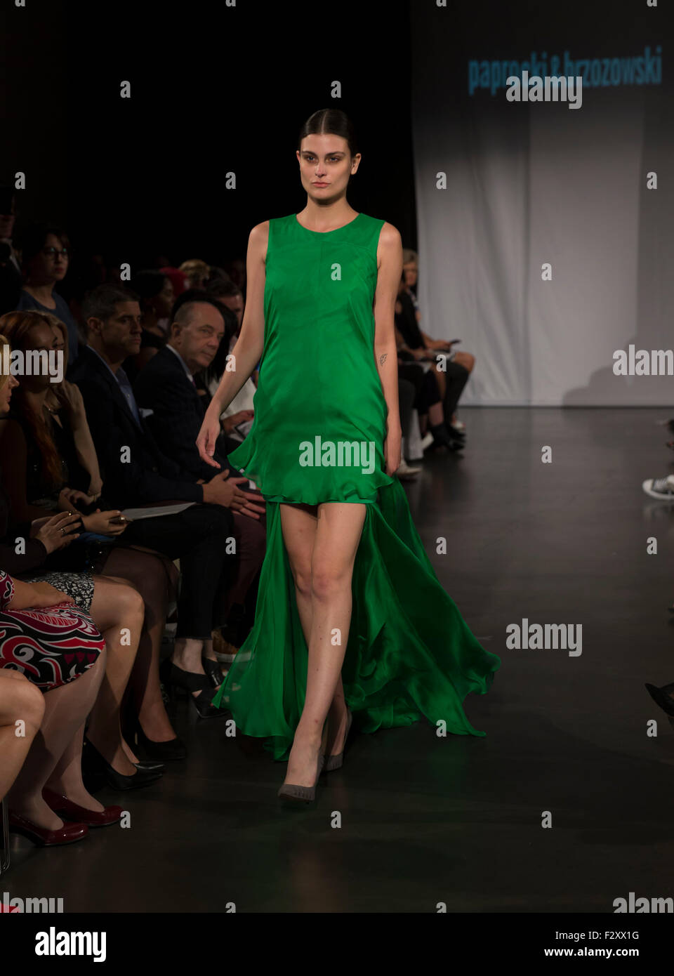 New York, NY - September 8, 2015: Model walks runway for Polish ...