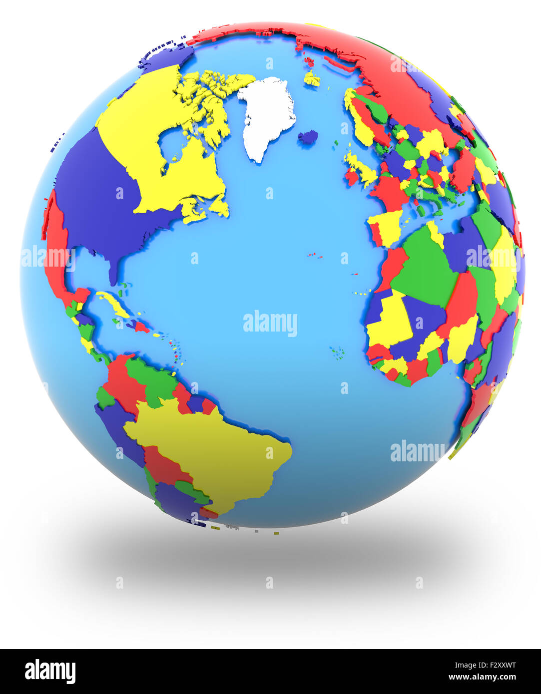 Western hemisphere political map hi-res stock photography and images ...