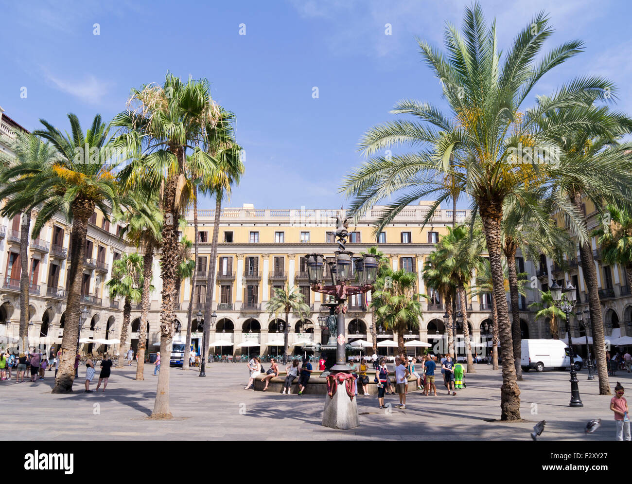 Placa Reial Barcelona Spain Stock Photo - Alamy