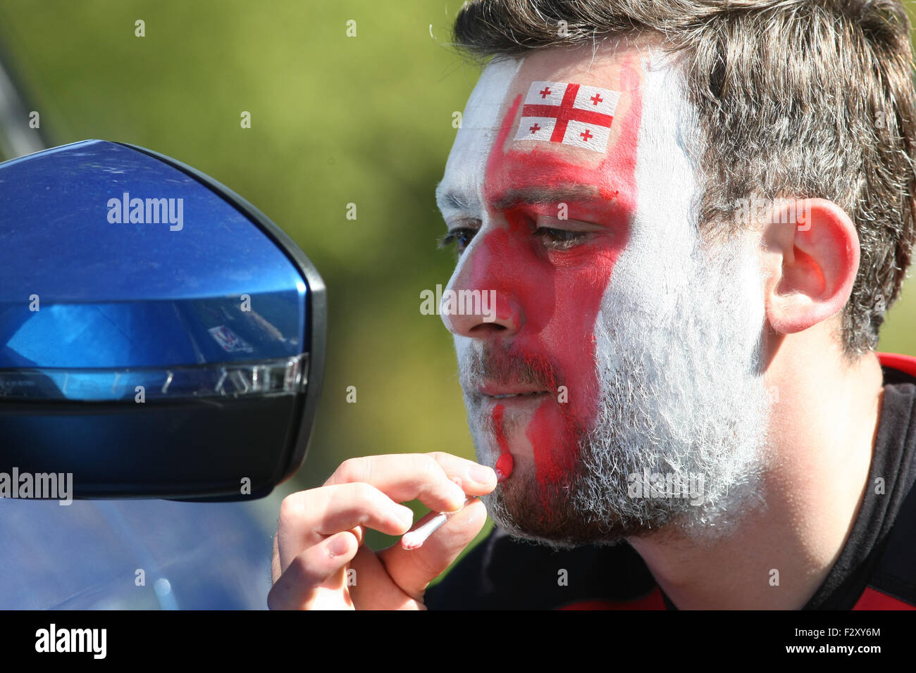 Georgia national team flag fans hi-res stock photography and images - Alamy