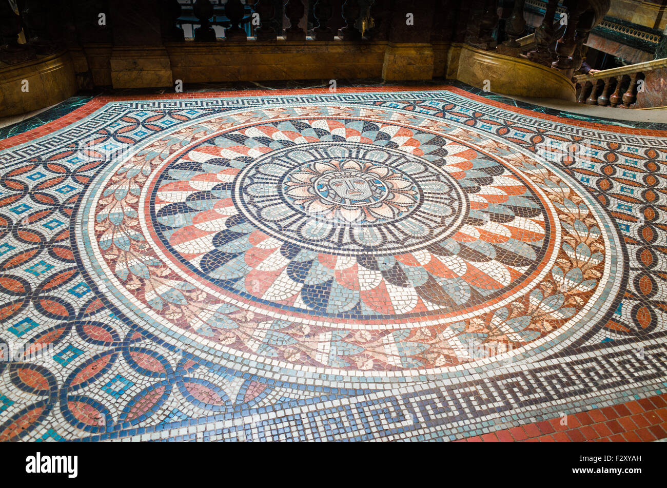 Interior of the Fitzwilliam museum, the university of Cambridge (England) museum of for art and ...