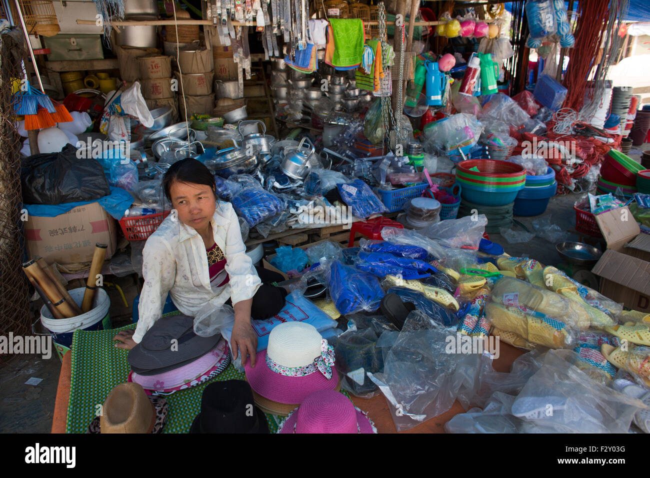 Ethnic Hmong tribe, shopping at Muong Hum market, Vietnam Stock Photo ...