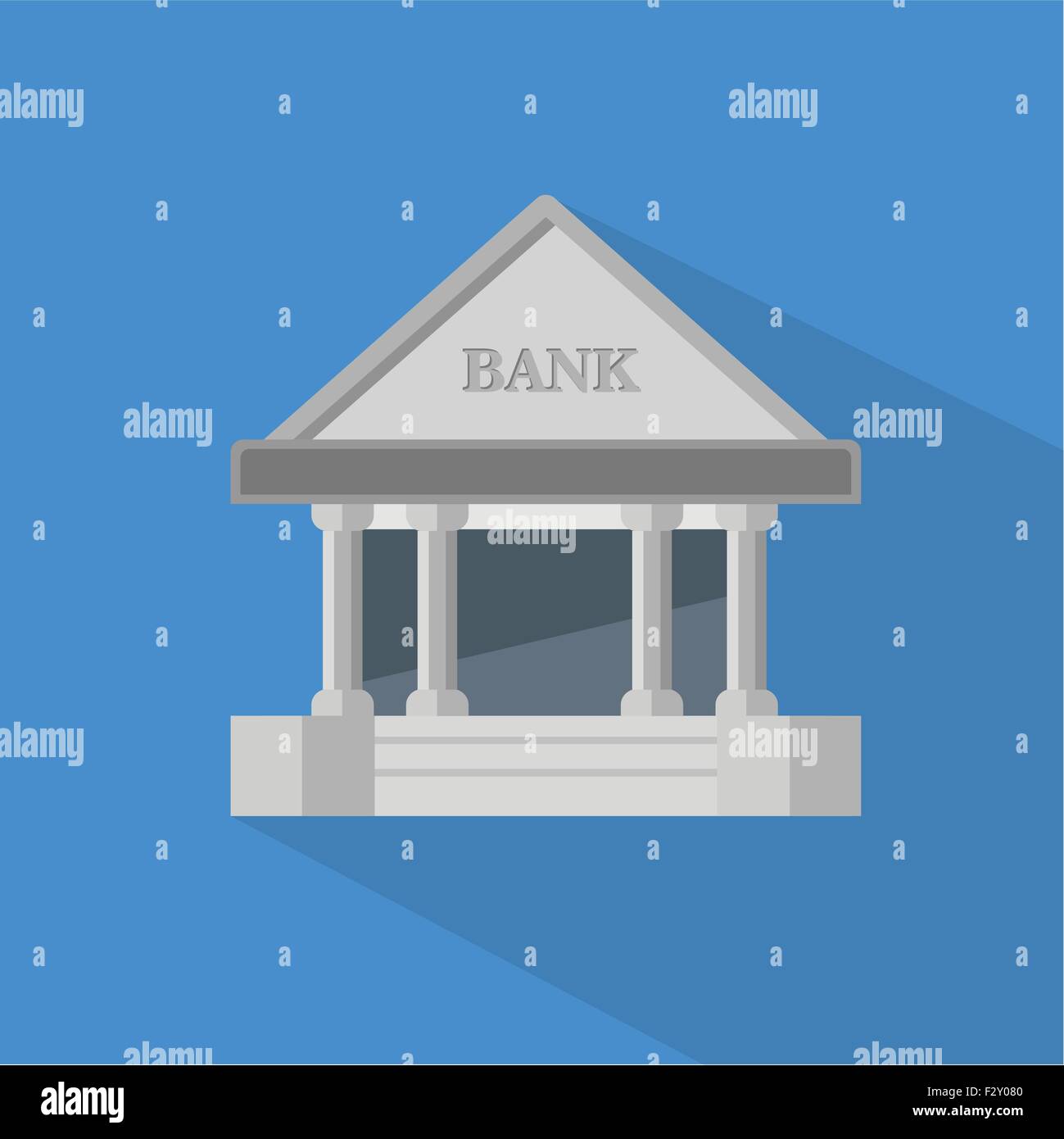 Bank icon flat vector illustration Stock Vector Image & Art - Alamy