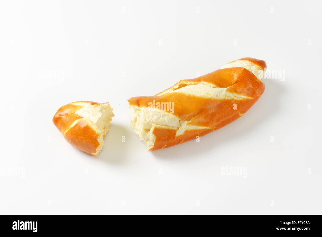 Soft white bread roll on white background Stock Photo - Alamy