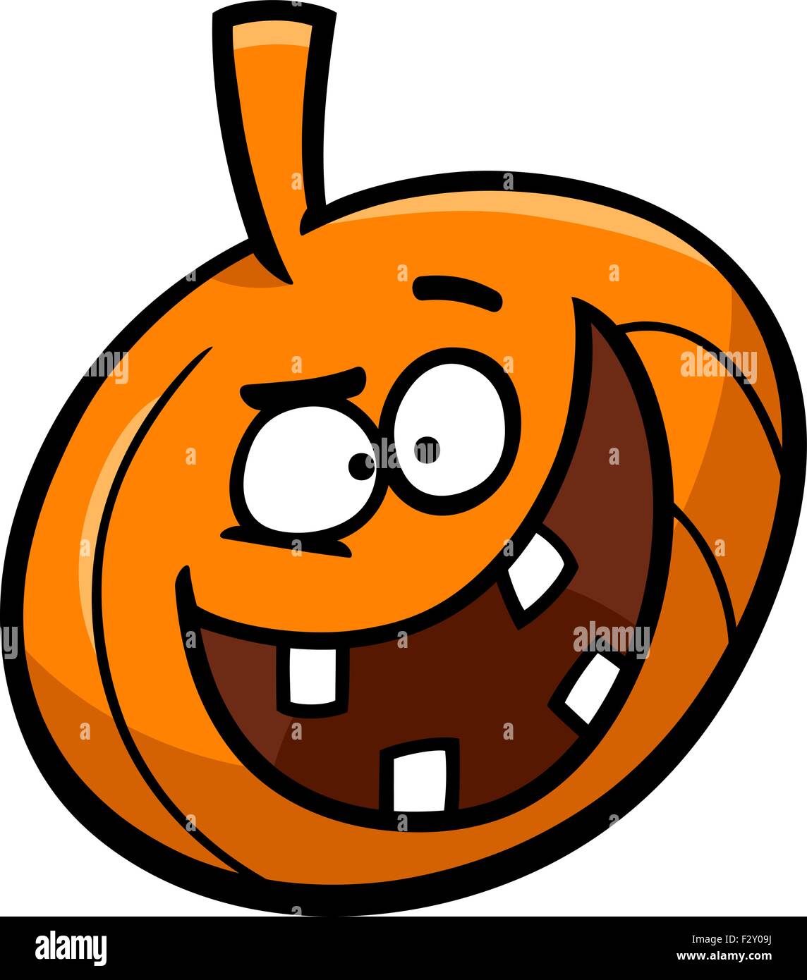 Cartoon Illustration of Funny Halloween Pumpkin Clip Art Stock Vector ...