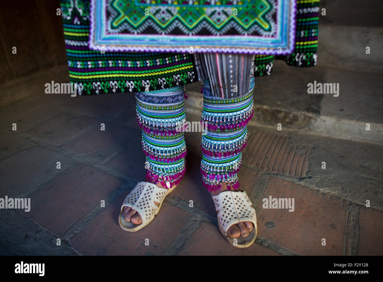 ethnic 'Flower Hmong' tribe in Northern Vietnam Stock Photo - Alamy