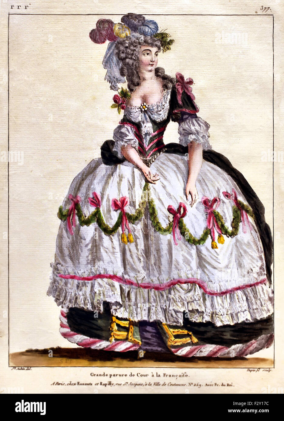 Court Lady in a Robe de Cour 1777 Jean Michel Moreau ( 1741 - 1814 ...