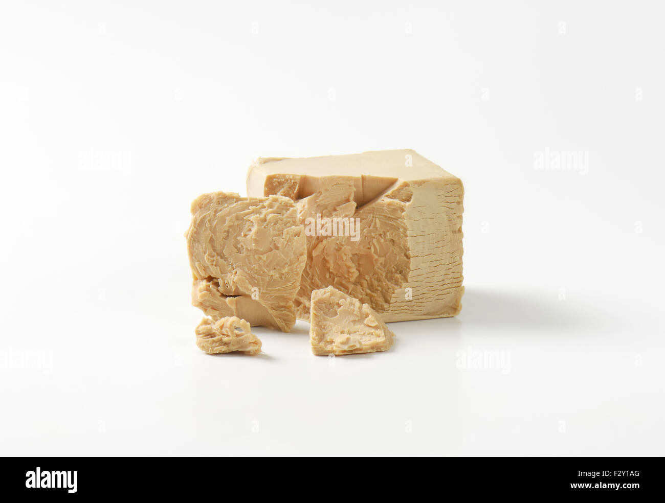 Pieces of compressed fresh yeast Stock Photo - Alamy