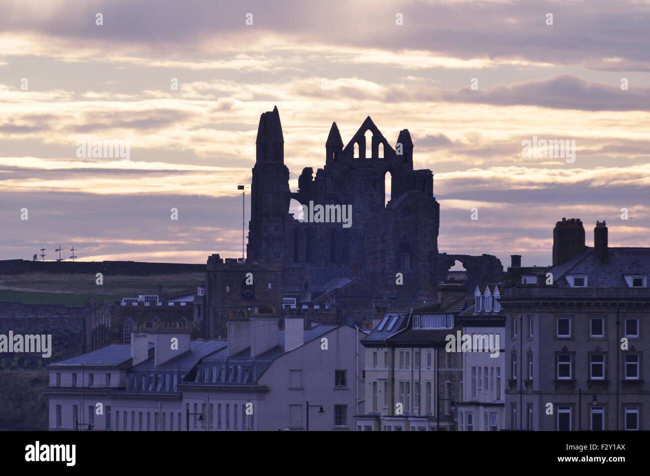 Whitby abbey silhouette hi-res stock photography and images - Alamy