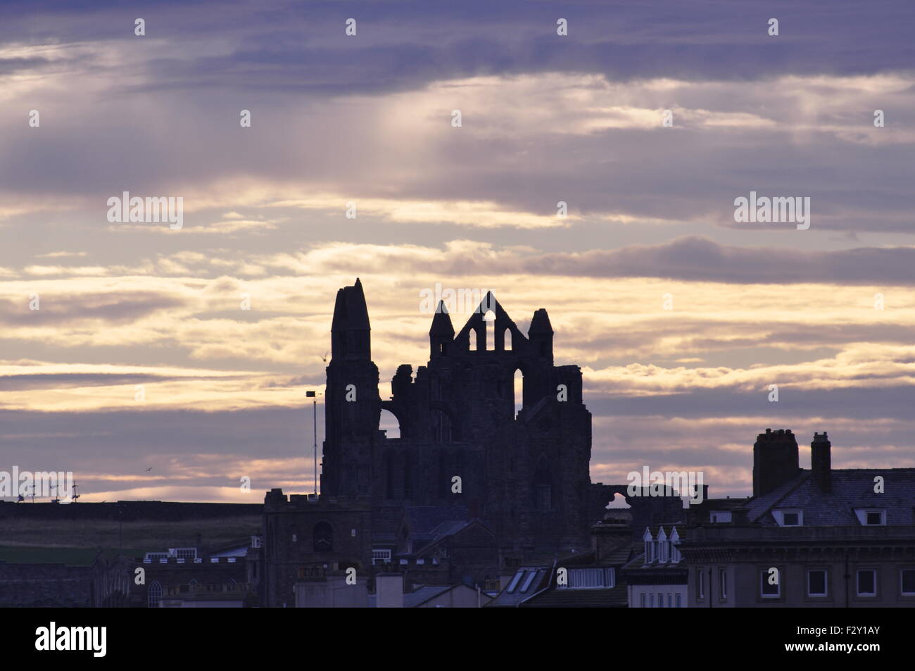 Whitby abbey silhouette hi-res stock photography and images - Alamy