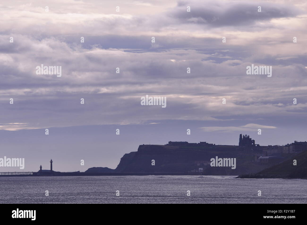 Whitby abbey silhouette hi-res stock photography and images - Alamy