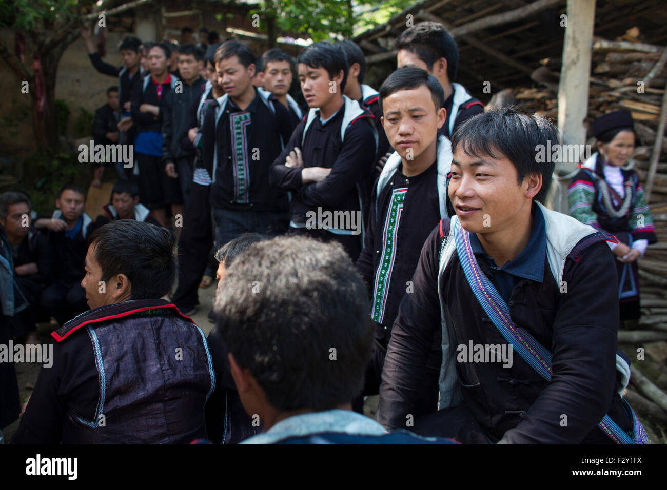 Funeral of a 'Black Hmong' tribe in Northern Vietnam Stock Photo - Alamy