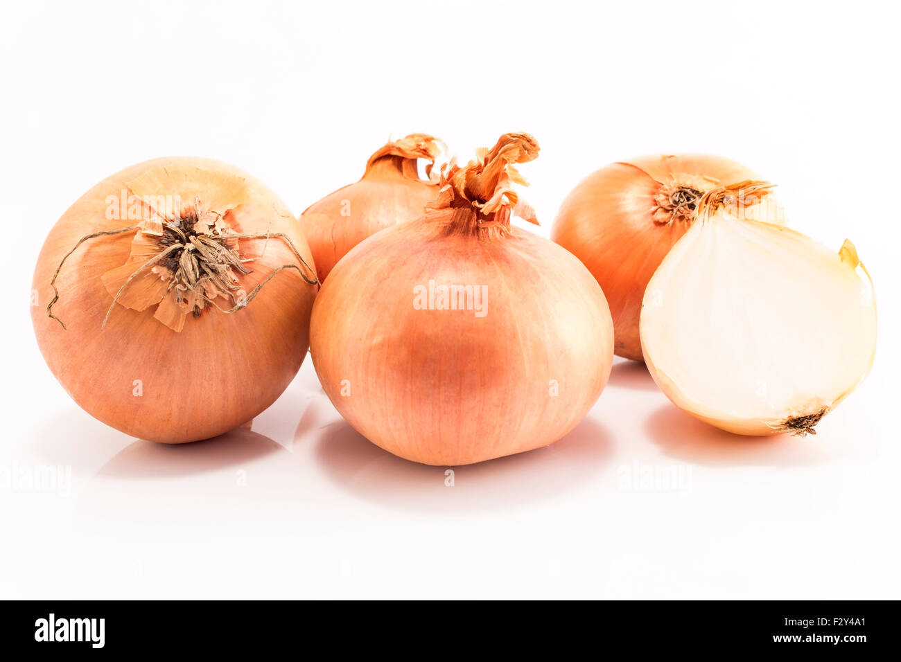Onions isolated on white close-up Stock Photo - Alamy