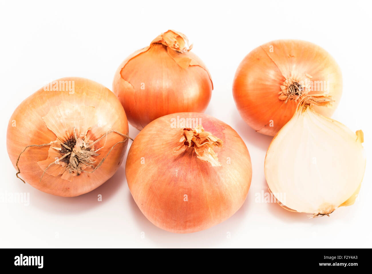 Onions isolated on white close-up Stock Photo - Alamy