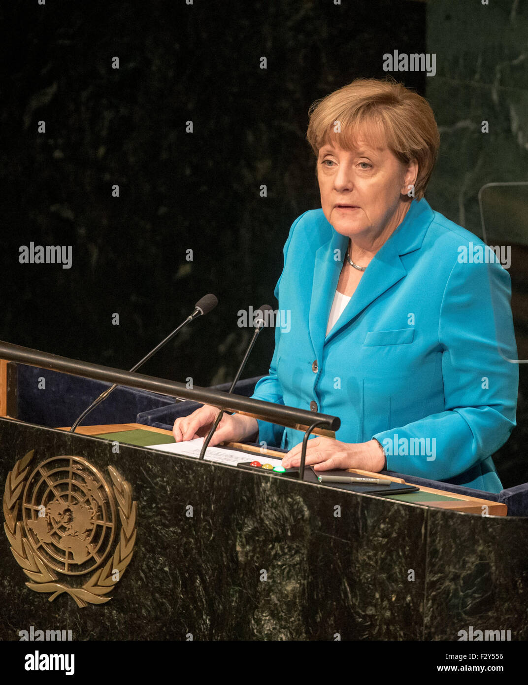 New York, USA. 25th Sep, 2015. German Chancellor AngeLa Merkel (CDU ...