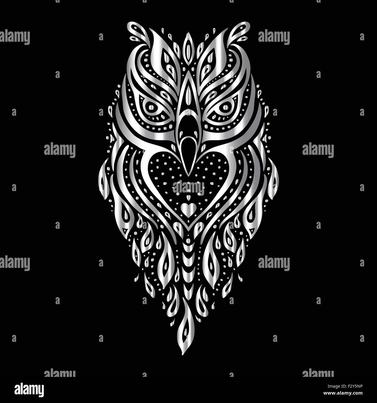 Owl. Tribal pattern Stock Vector Image & Art - Alamy