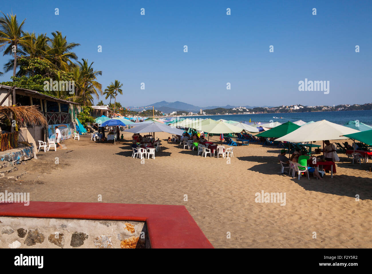 Manzanillo beach Pacific Ocean Colima Mexico North America Stock Photo ...