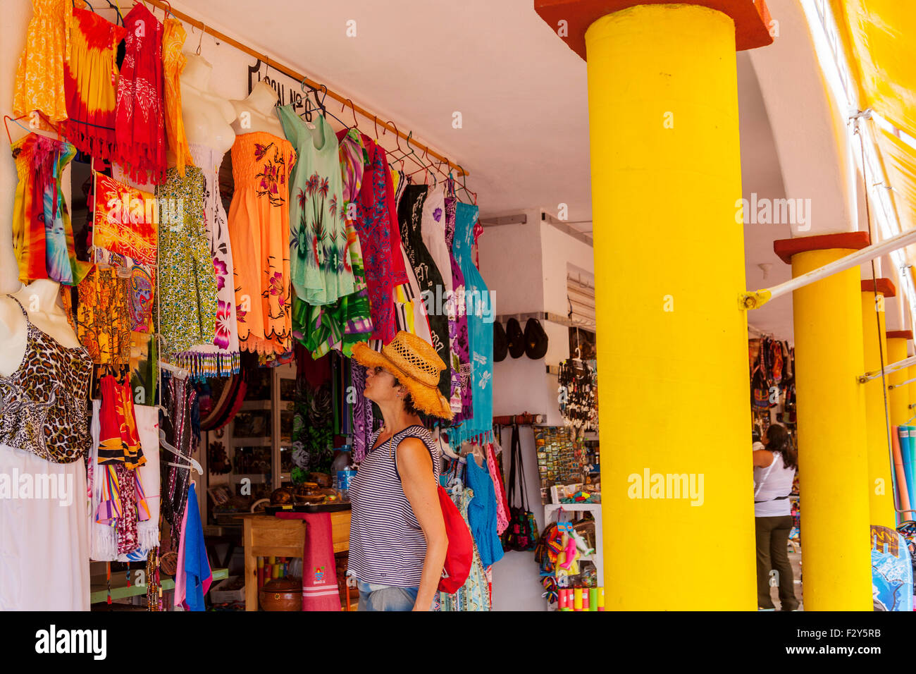 Craft market Manzanillo beach Pacific Ocean Colima Mexico North America ...