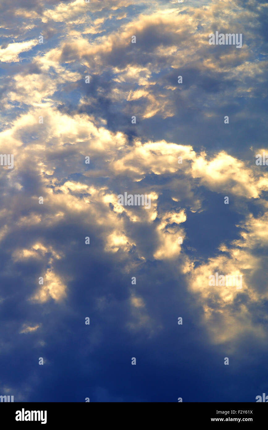 Dramatic Sunlight with Vivid Clouds in Sky Stock Photo - Alamy