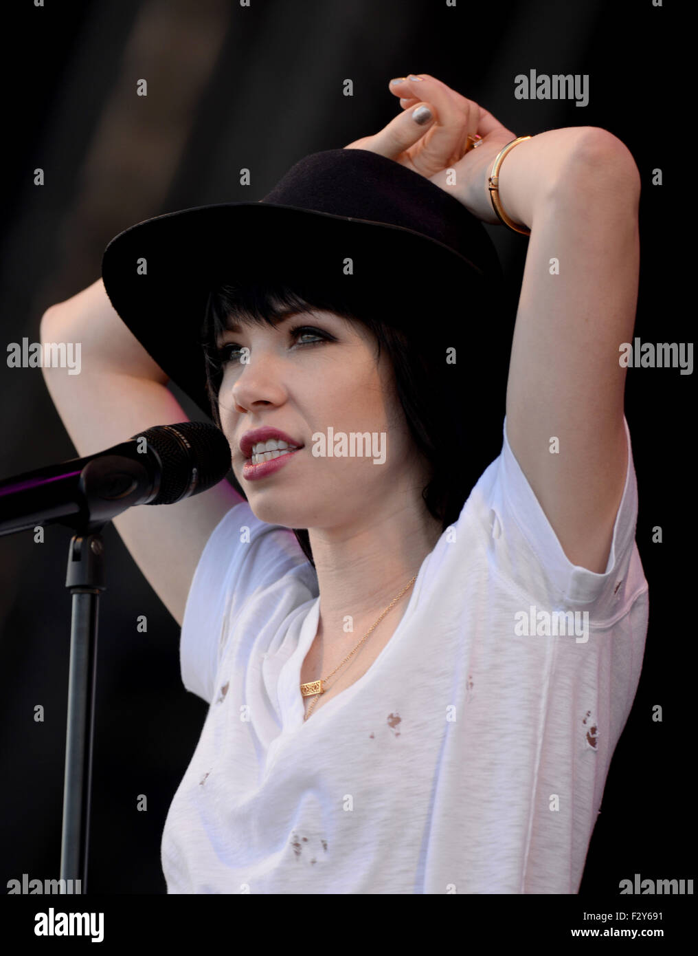 Carly Rae Jepsen performs at the 'Portsmouth Live!' concert as part of the America's Cup World ...