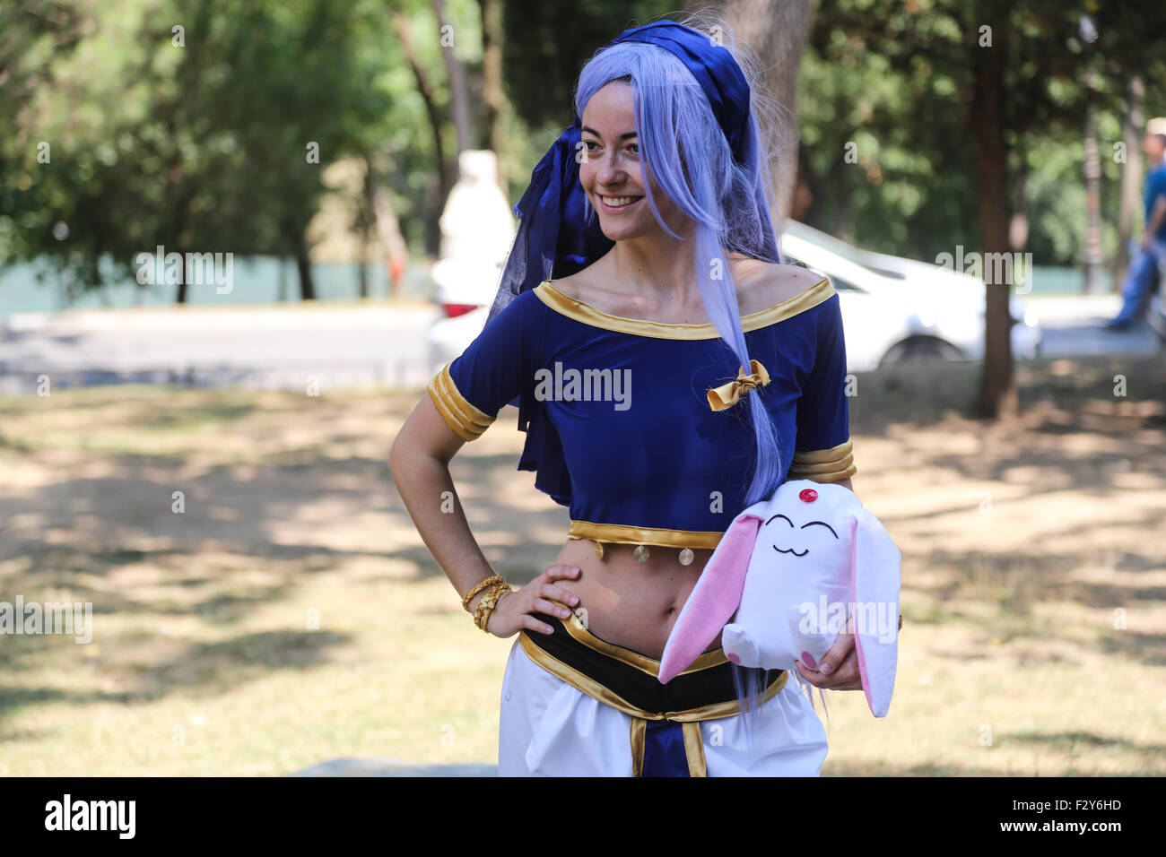 Girl in costume during cosplay meeting in Istanbul Yildiz park Stock ...