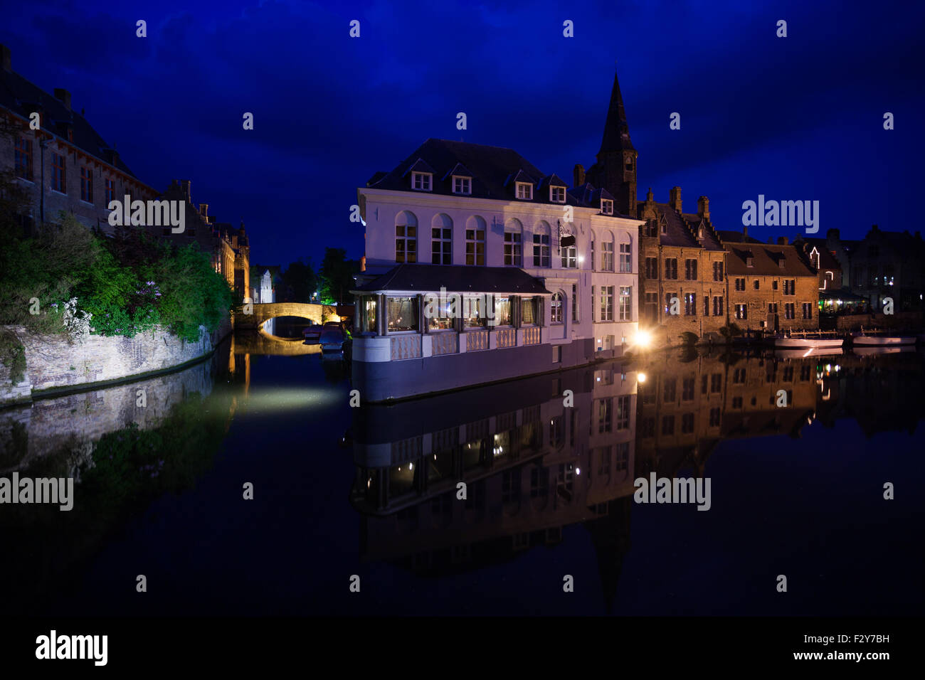Dijver view from river with historical buildings Stock Photo - Alamy