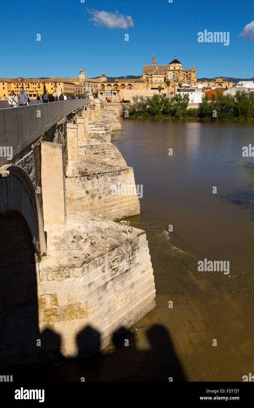 Roman Bridge Mosque Mezquita Cathedral Guadalquivir River Cordoba ...