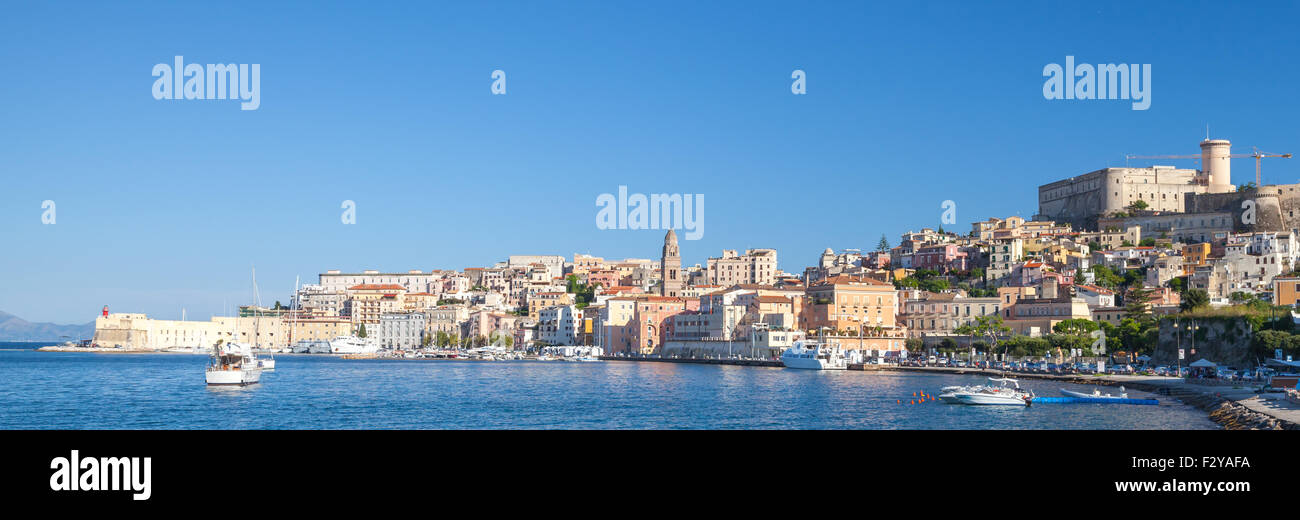 Panoramic cityscape of old Gaeta town, Italy Stock Photo - Alamy