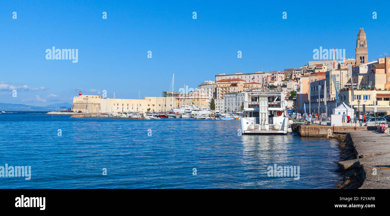 Panoramic cityscape of old Gaeta town, Italy Stock Photo - Alamy