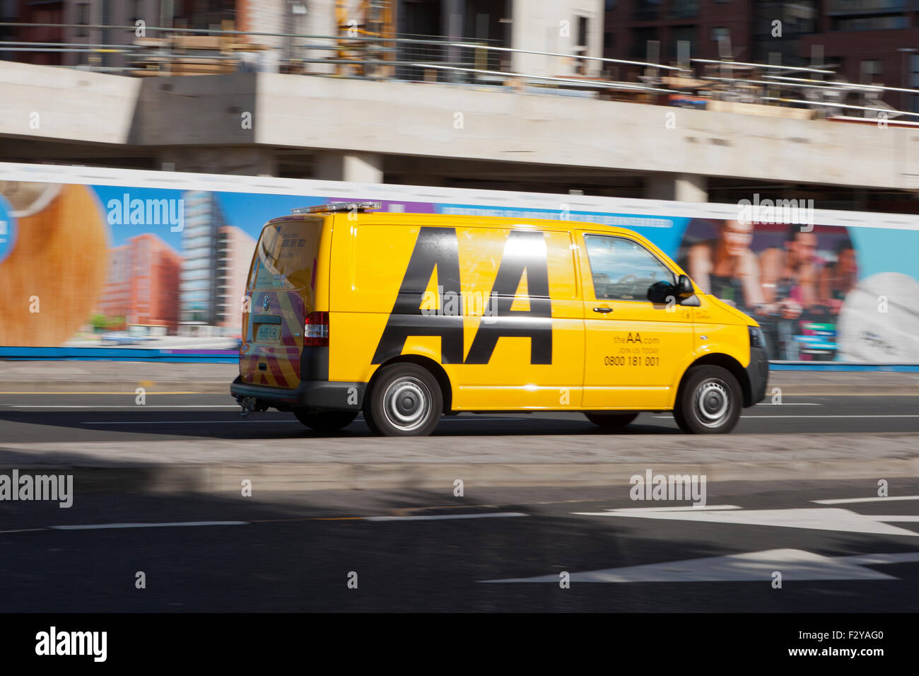 AA Roadside Assistance cars side view road blur; Blurred moving VW ...
