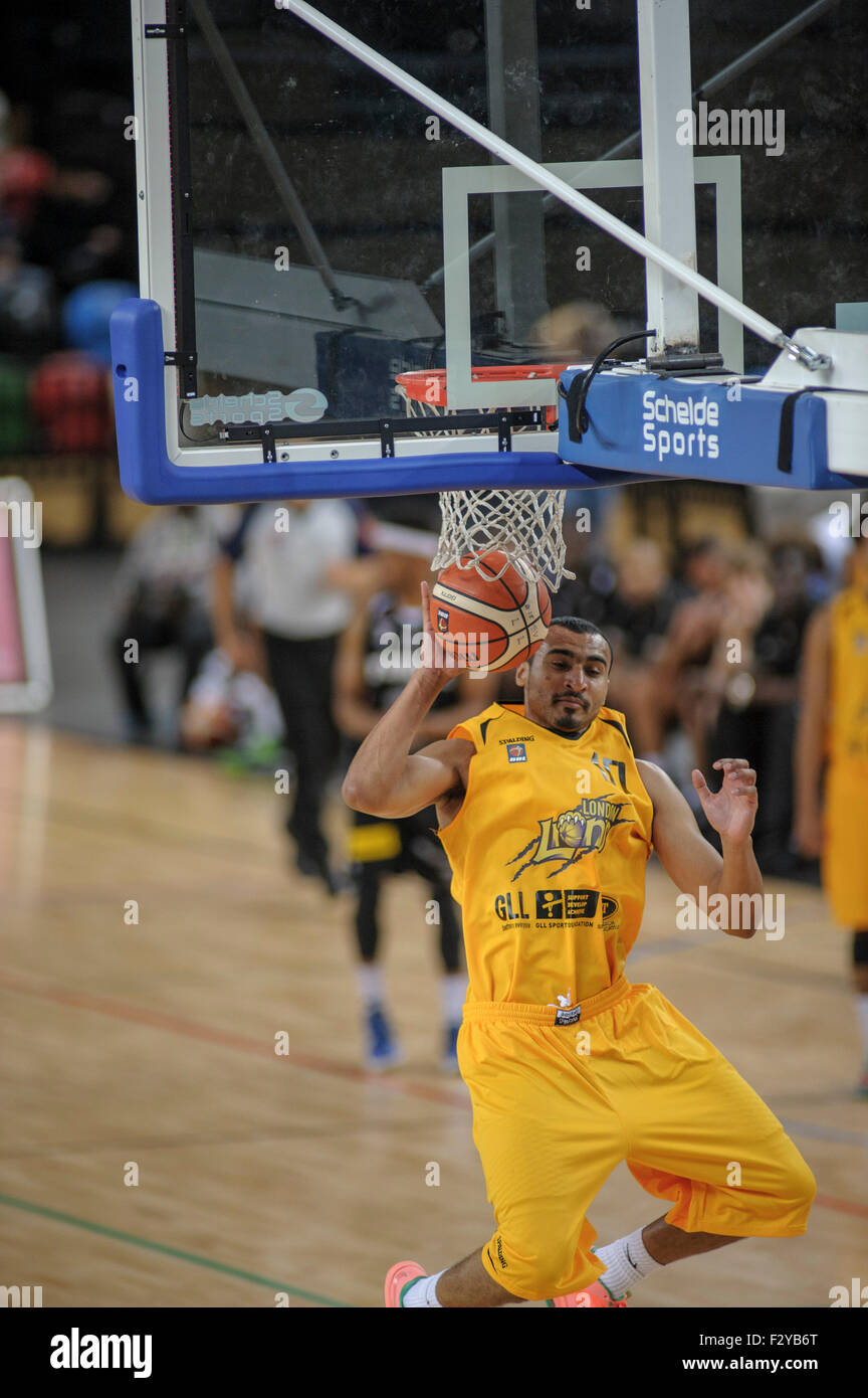 London, UK. 25th Sep, 2015. British Basketball League - London Lions v ...