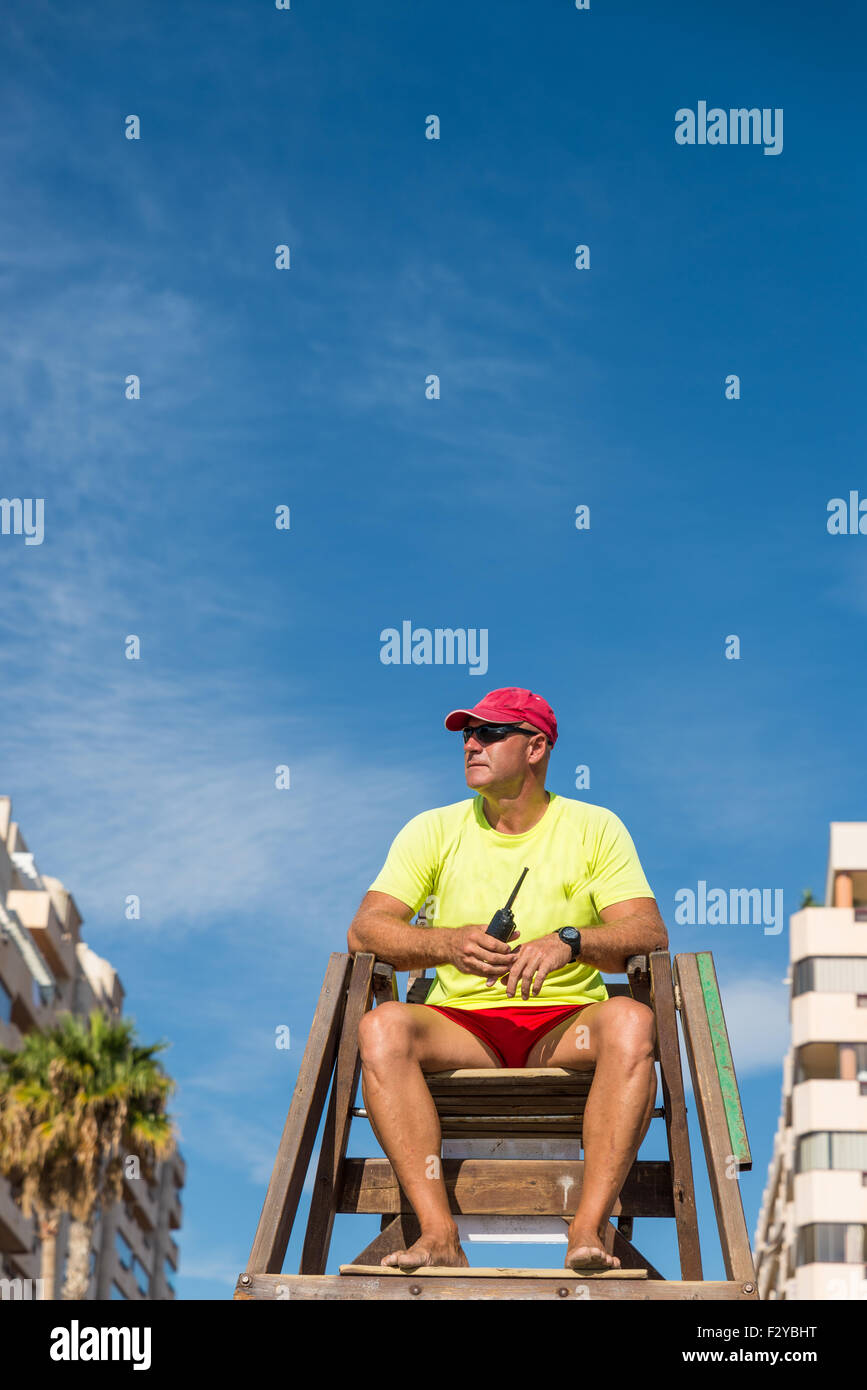 Security guard sitting on chair hi-res stock photography and images - Alamy