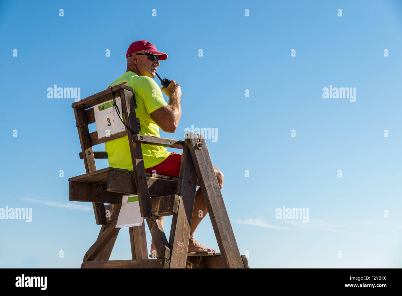 Security guard sitting on chair hi-res stock photography and images - Alamy