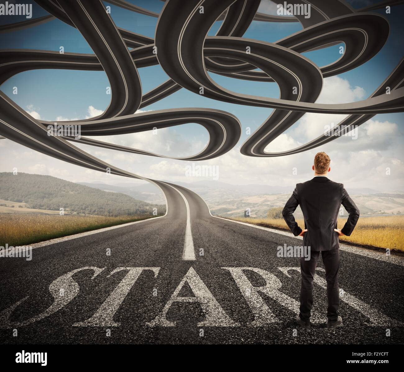 Complicated success road Stock Photo - Alamy