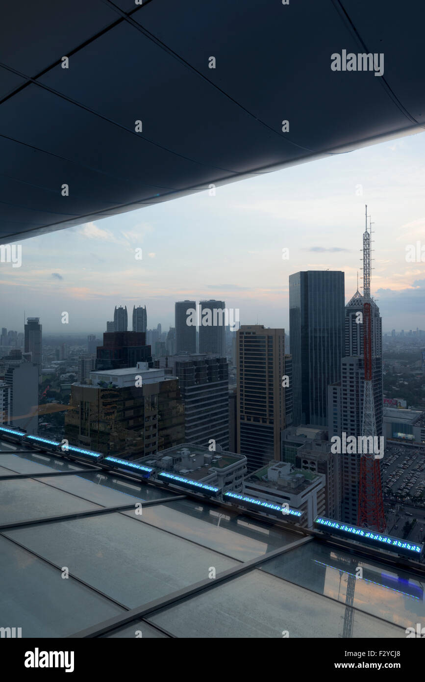 Manila, Philippines -Sept 24, 2015: Metro Manila Skyline at Orgtigas ...
