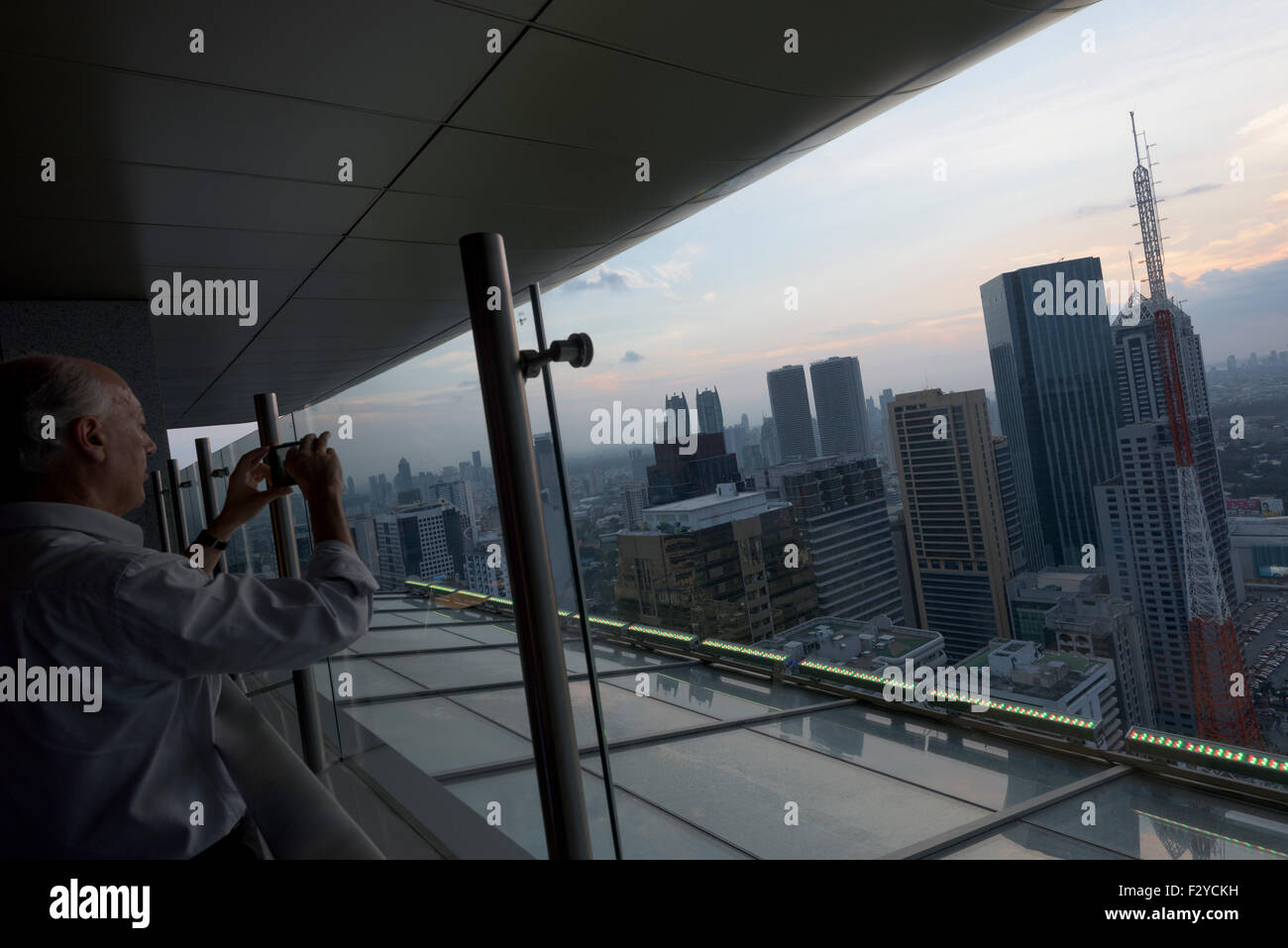 Manila, Philippines -Sept 24, 2015: A foreigner visitor taking picture ...