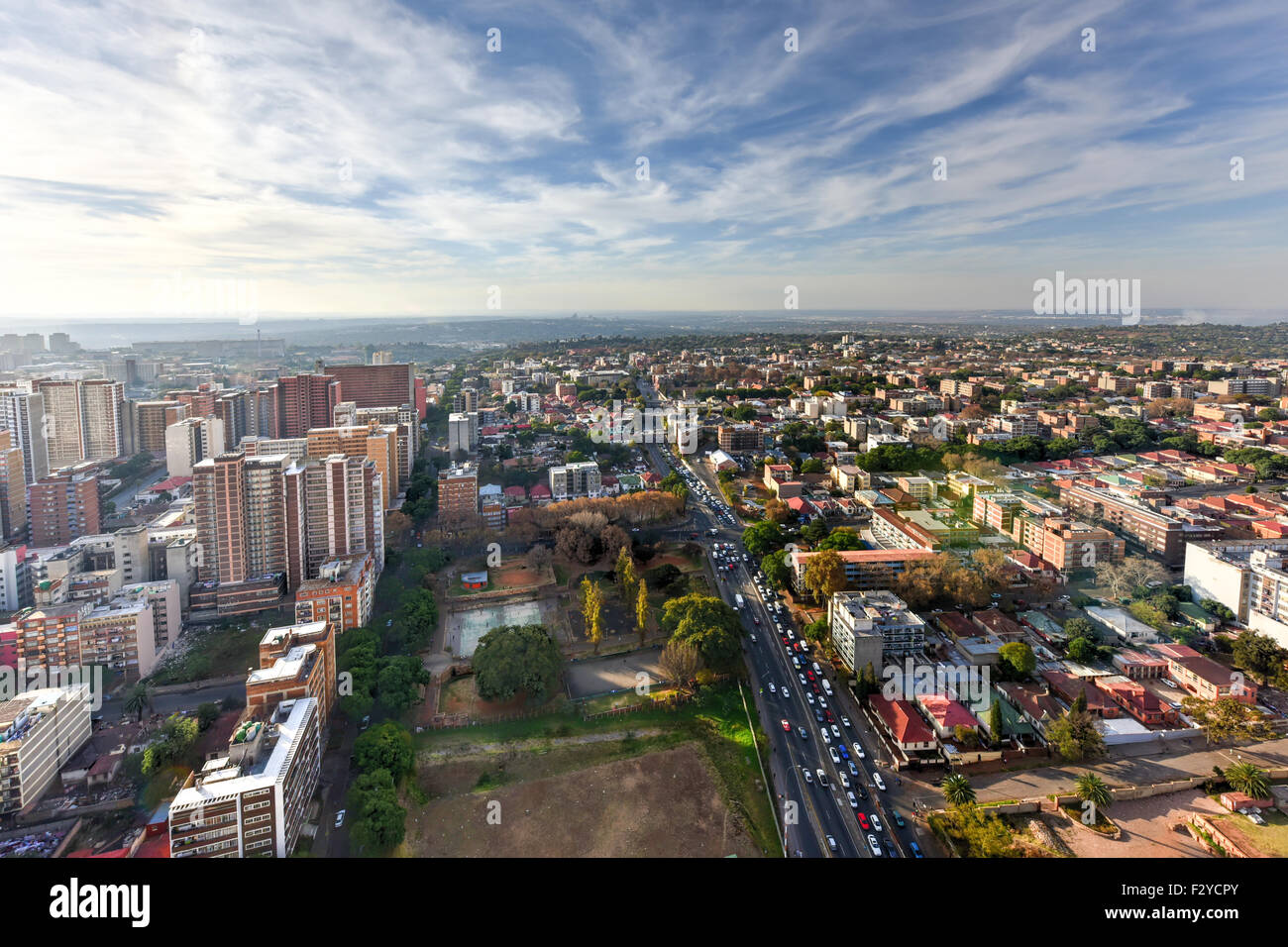 View from Ponte Tower unto the skyline of Johannesburg Stock Photo - Alamy