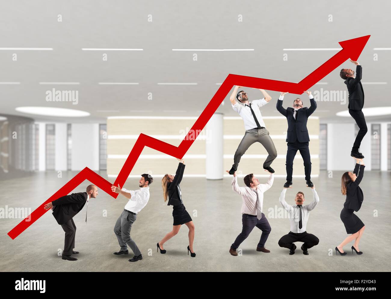 Working together for growth Stock Photo - Alamy