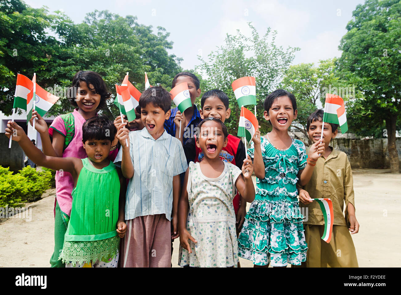 Rural indian village kids playing hi-res stock photography and images ...