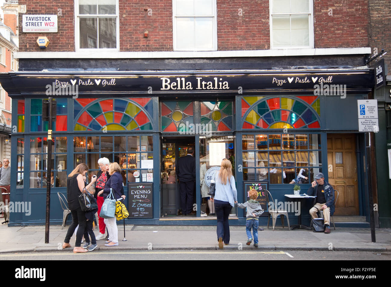 LONDON - SEPTEMBER 2ND: The exterior of Bella Italia on September the ...