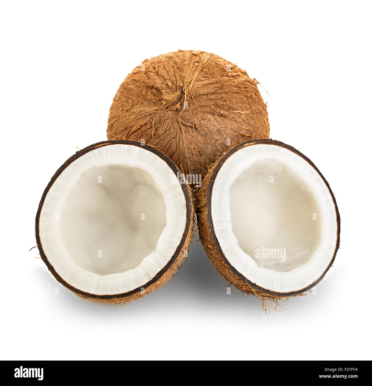 Coconuts isolated on white background Stock Photo - Alamy