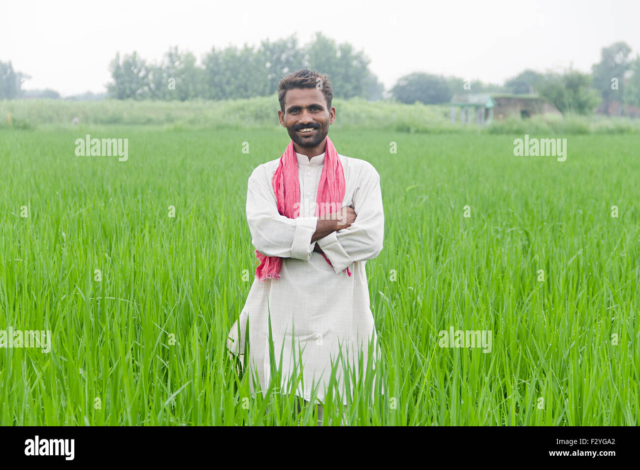 1 indian rural farmer Farm Standing pose Stock Photo - Alamy