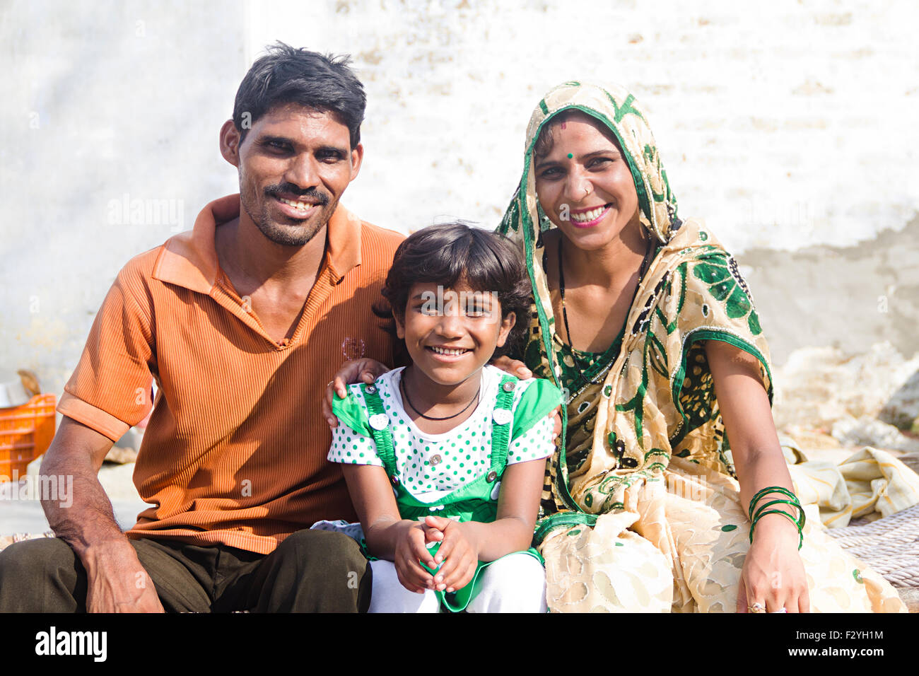 Indian Rural Villager Parents Kids High Resolution Stock Photography ...